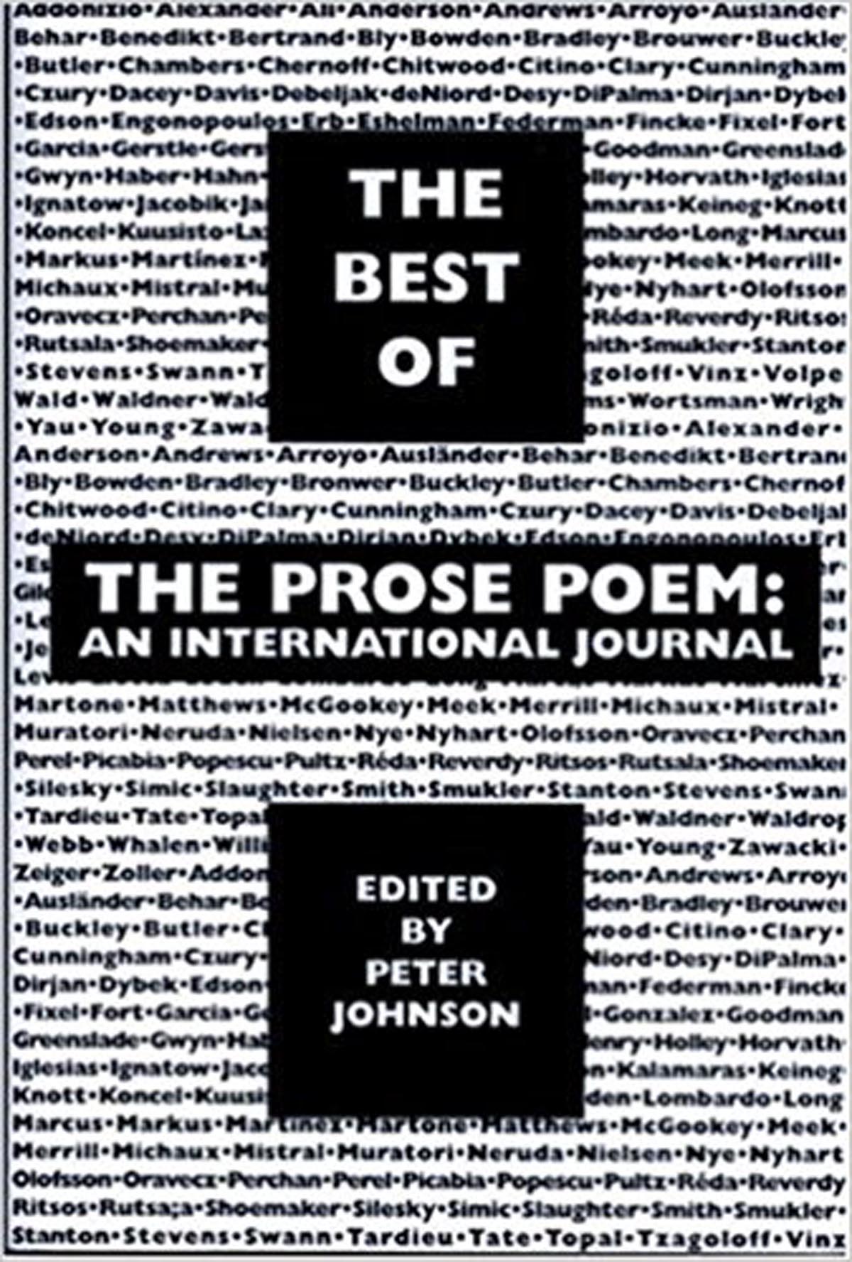 Peter Johnson — The Best of The Prose Poem: An International Journal